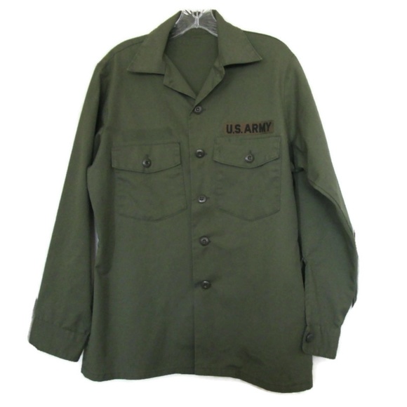 Vintage | Jackets & Coats | Vintage Green Army Jacket Size Small ...
